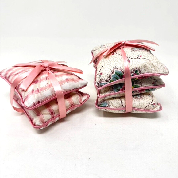 Unbranded | Accents | Vtg Scented Pillow Sachets Pink Stripe Floral Set ...